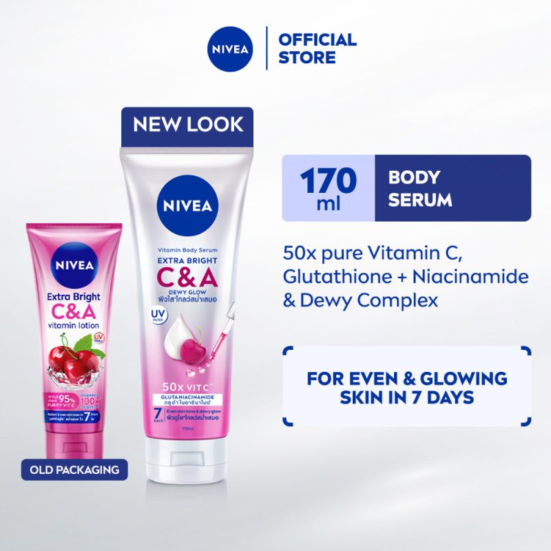 Nivea Extra Bright C & A Dewy Glow 170ml (50x Vit C UV Filter) – The Care AK